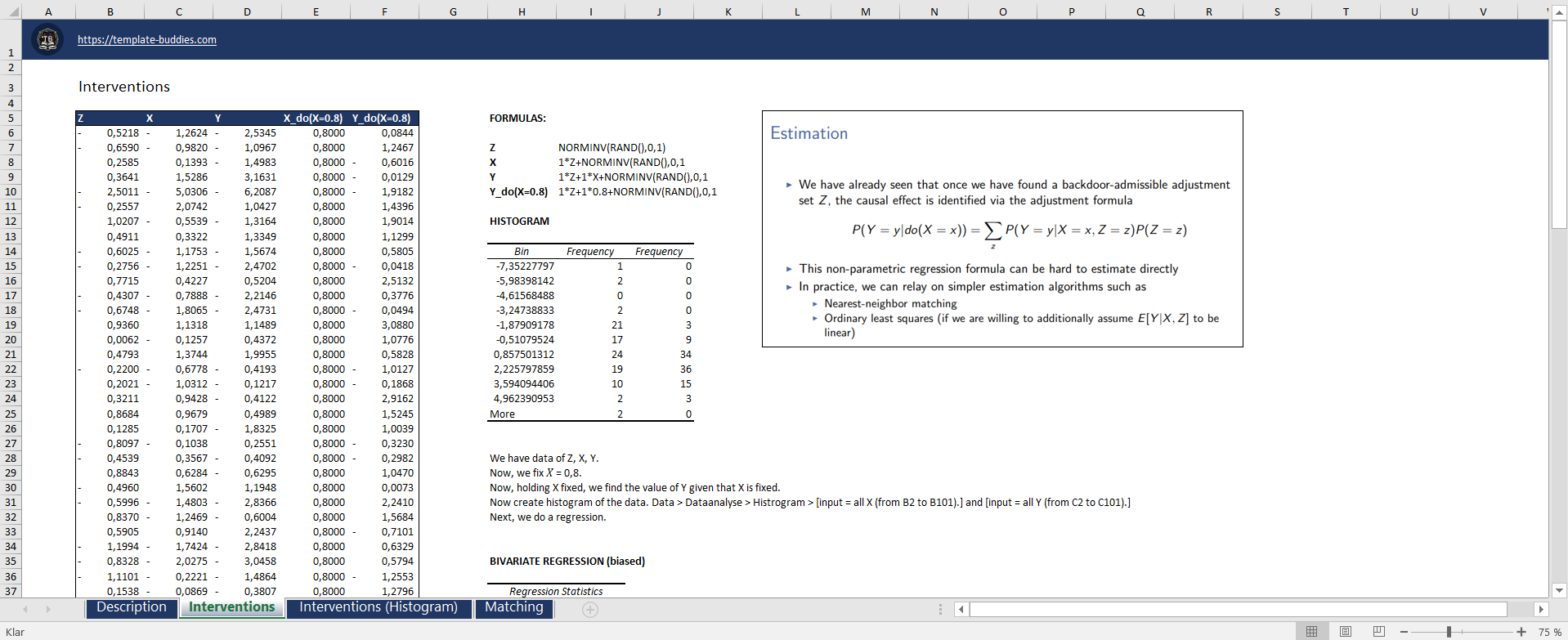 Interventions and Nearest-Neighbor Matching – Template Buddies