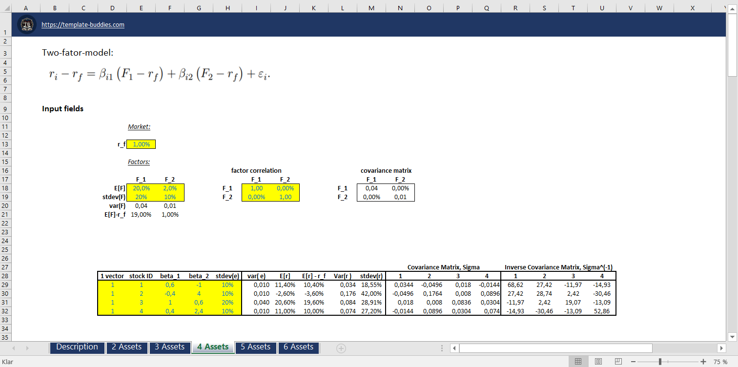 Two-Factor Model – 2 Factors – Template Buddies