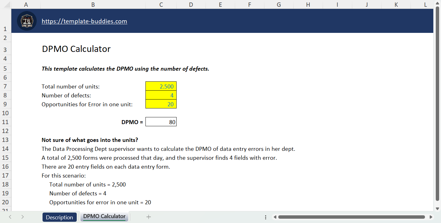 DPMO Calculator – Template Buddies