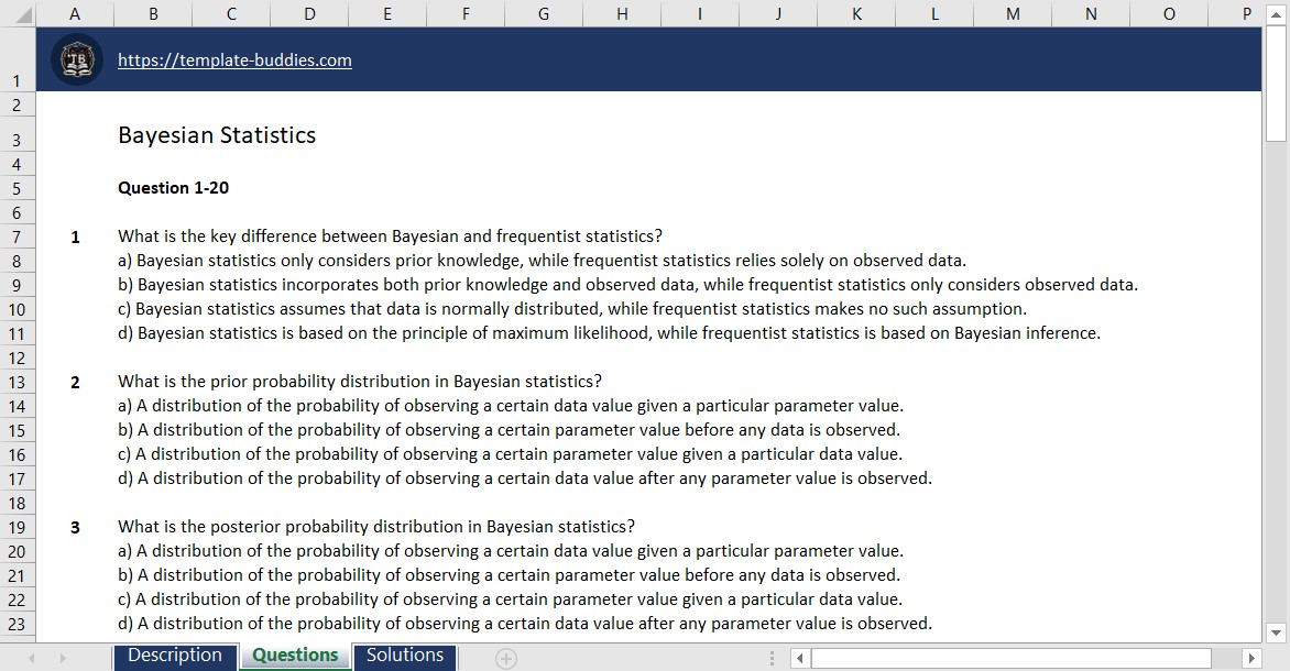 Bayesian Statistics Multiple-Choice – Template Buddies Bayesian Statistics Multiple-Choice – Template Buddies