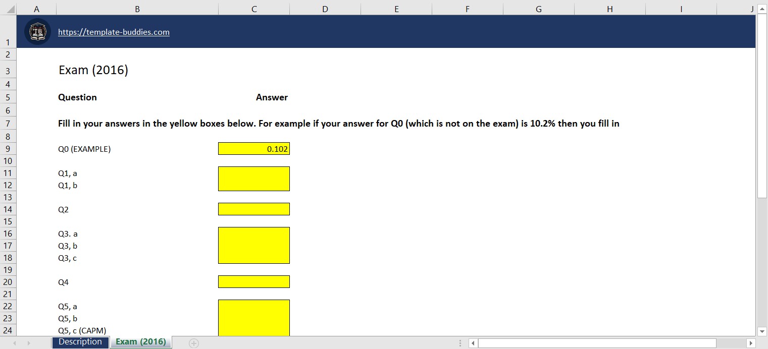 AEF – Exam (2016) – Template Buddies