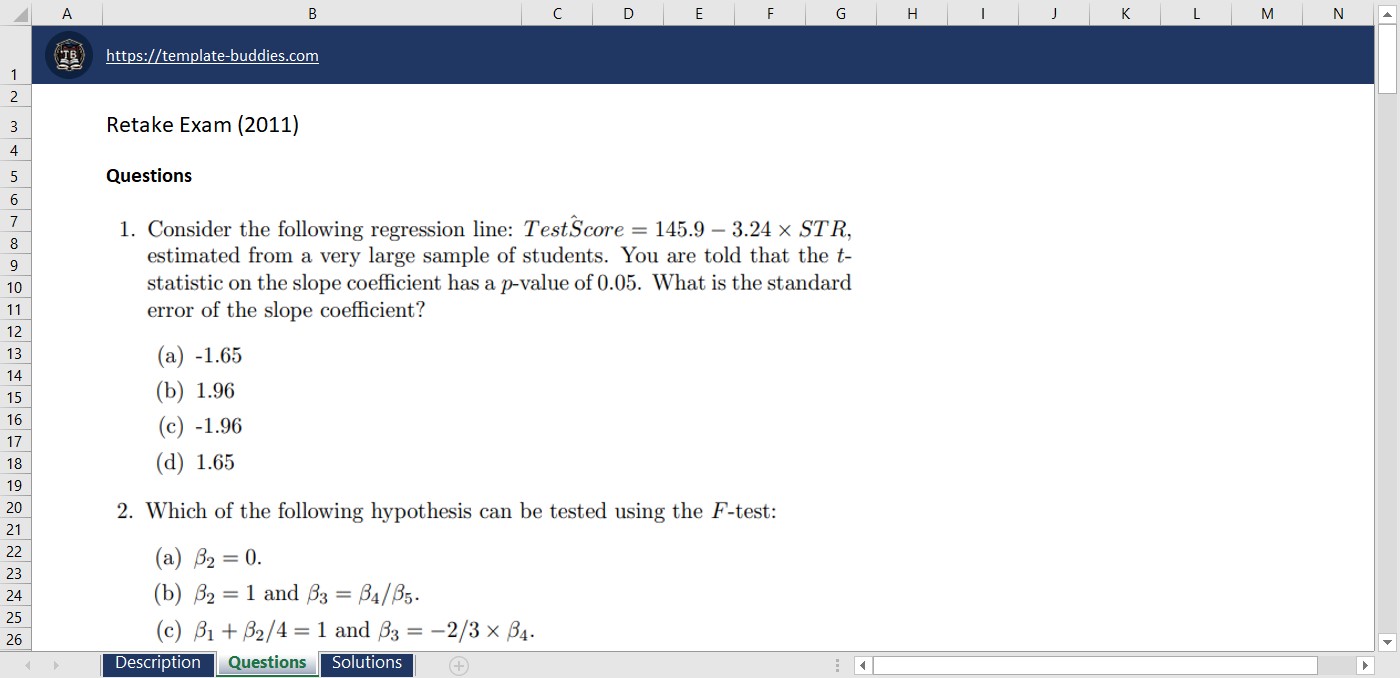 AEF – Retake Exam (2011) – Template Buddies